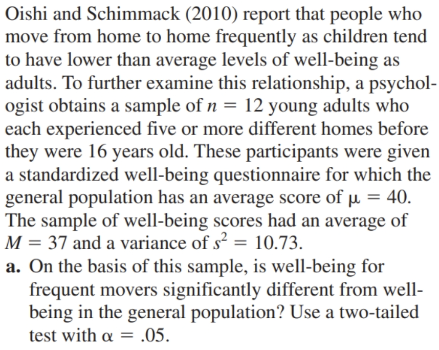 Solved Oishi and Schimmack (2010) ﻿report that people | Chegg.com