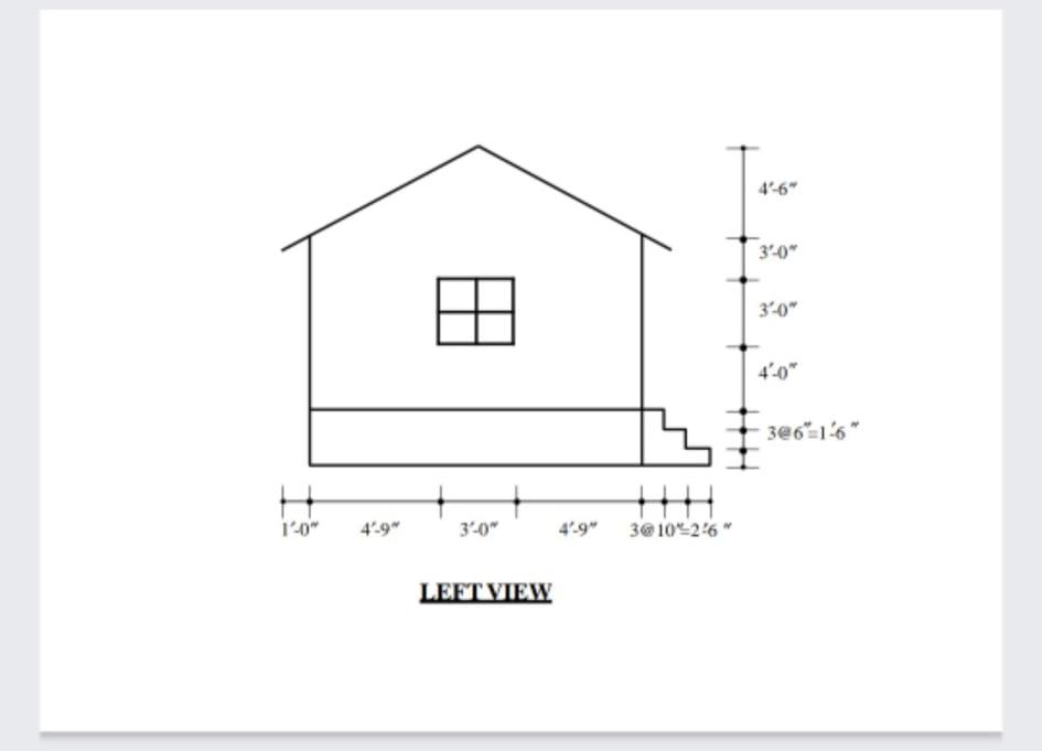 Solved Draw the left view of the given isometric simple | Chegg.com
