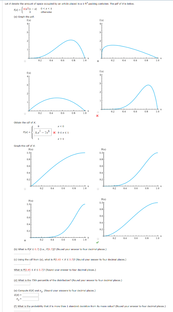 Solved Let x denote the amount of space occupied by an | Chegg.com