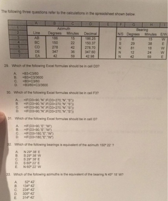 Solved The following three questions refer to the | Chegg.com