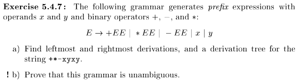 Solved Hint: For part b, show that the leftmost derivation | Chegg.com