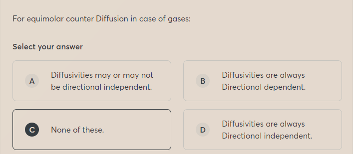 Solved For equimolar counter Diffusion in case of gases: | Chegg.com