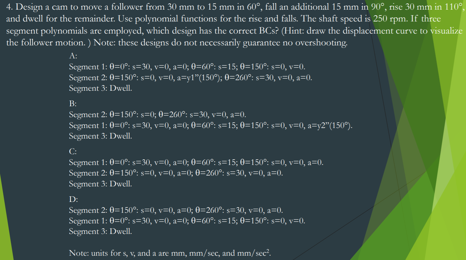 2. If you will be using a follower assembly with a | Chegg.com