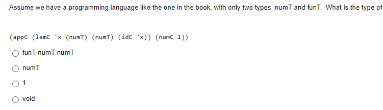 Solved Assume we have a programming language like the one in | Chegg.com