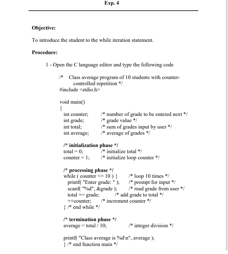 Solved Exp. 4 Objective: To introduce the student to the | Chegg.com