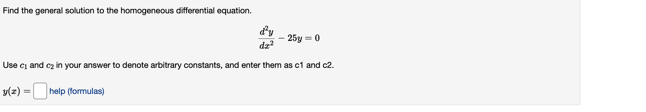 Solved Find the general solution to the homogeneous | Chegg.com