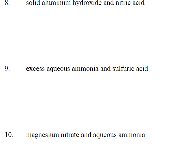 Solved Write correct balanced molecular, total ionic, and | Chegg.com