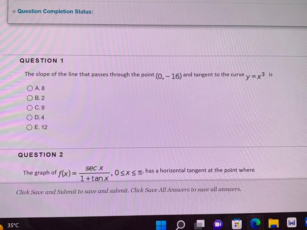 Solved The slope of the line that passes through the point | Chegg.com