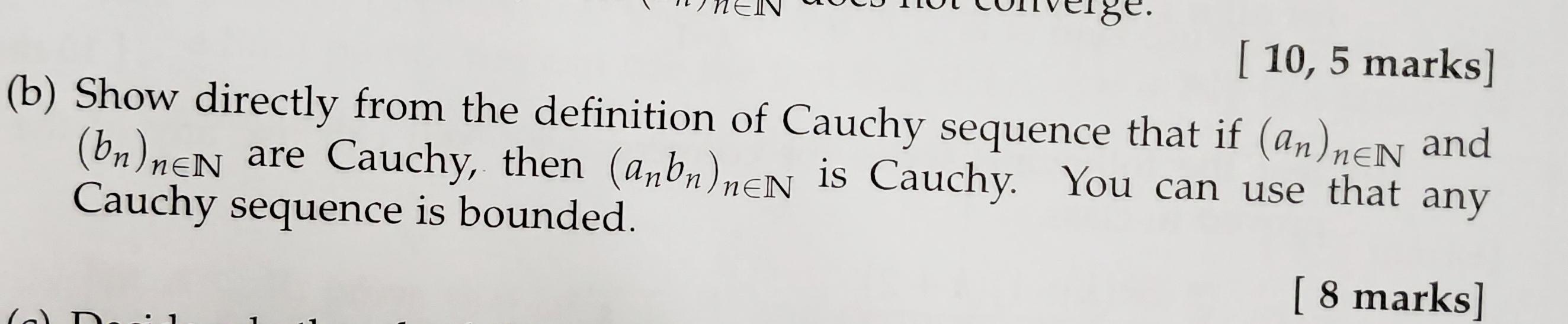 Solved [ 10, 5 marks (b) Show directly from the definition | Chegg.com