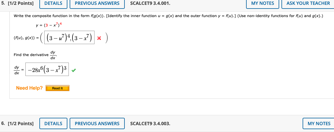 Solved Write the composite function in the form f(g(x)). | Chegg.com