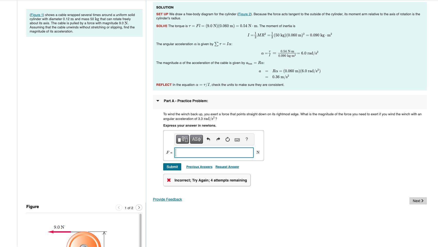 [Solved]: (Figure 1) shows a cable wrapped several times ar