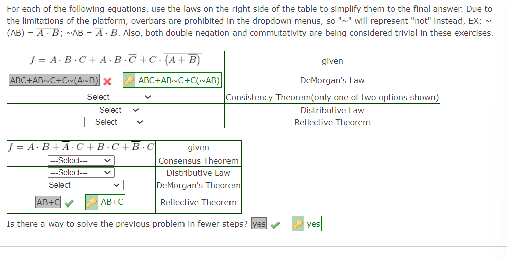 Solved For each of the following equations, use the laws on | Chegg.com