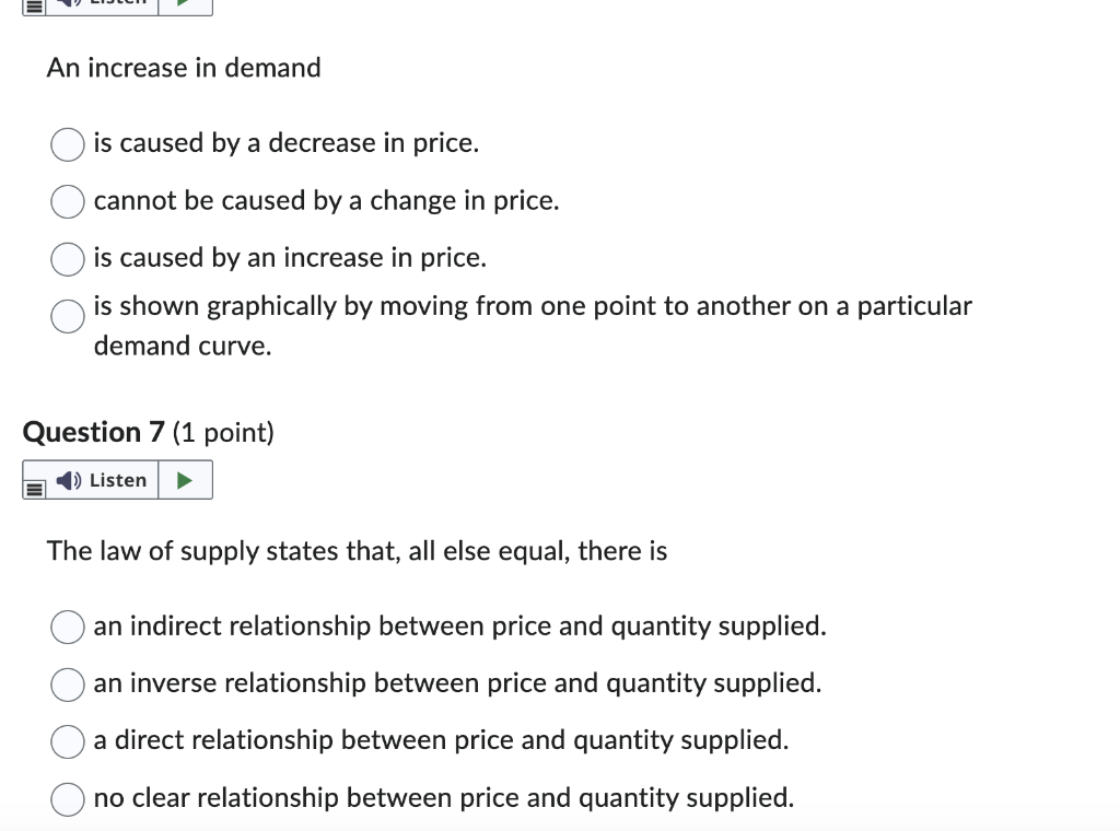 Solved An increase in demand is caused by a decrease in | Chegg.com
