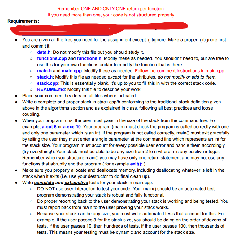 Solved Coding 04: Stacks Description: In this assignment you | Chegg.com