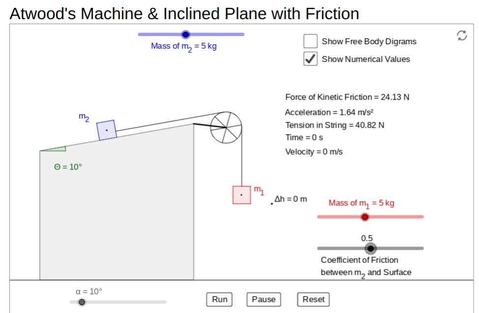 Atwood's Machine & Inclined Plane with Friction 2 | Chegg.com