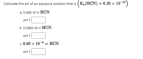 Solved Calculate the pH of an ﻿aqueous solution that | Chegg.com