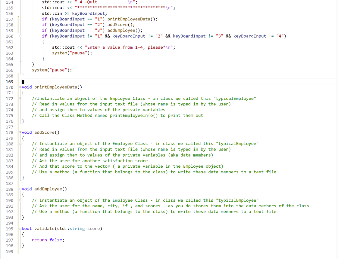 Solved I have written all my questions in the commented-out | Chegg.com