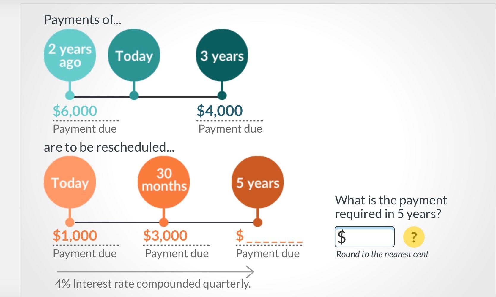 Solved What single payment in three years would replace | Chegg.com