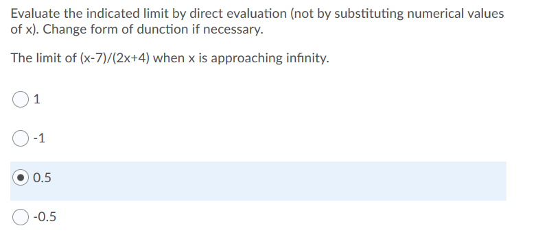 Solved Evaluate the indicated limit by direct evaluation | Chegg.com