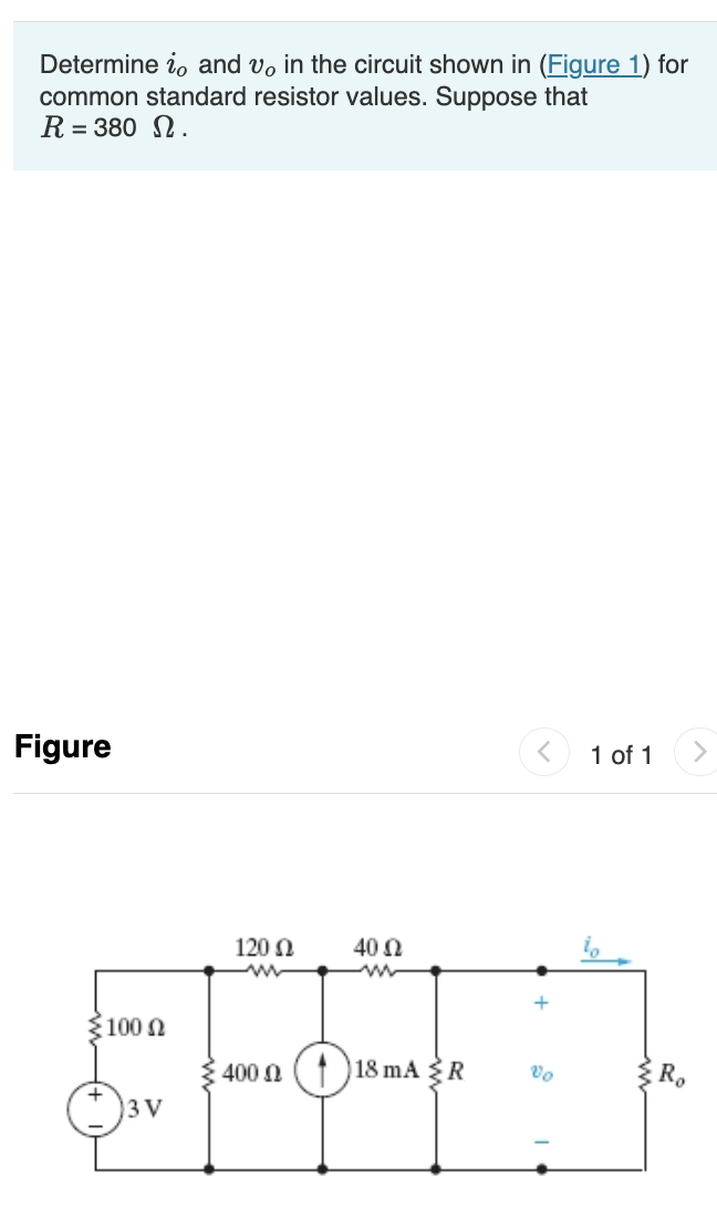 Solved Determine io and vo in the circuit shown in I for | Chegg.com