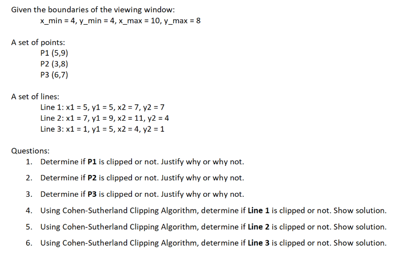 Solved Given the boundaries of the viewing window: x_min = | Chegg.com