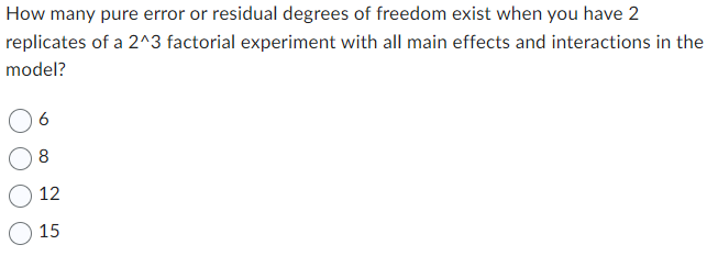 Solved How many pure error or residual degrees of freedom | Chegg.com Solved How many pure error or residual degrees of freedom | Chegg.com
