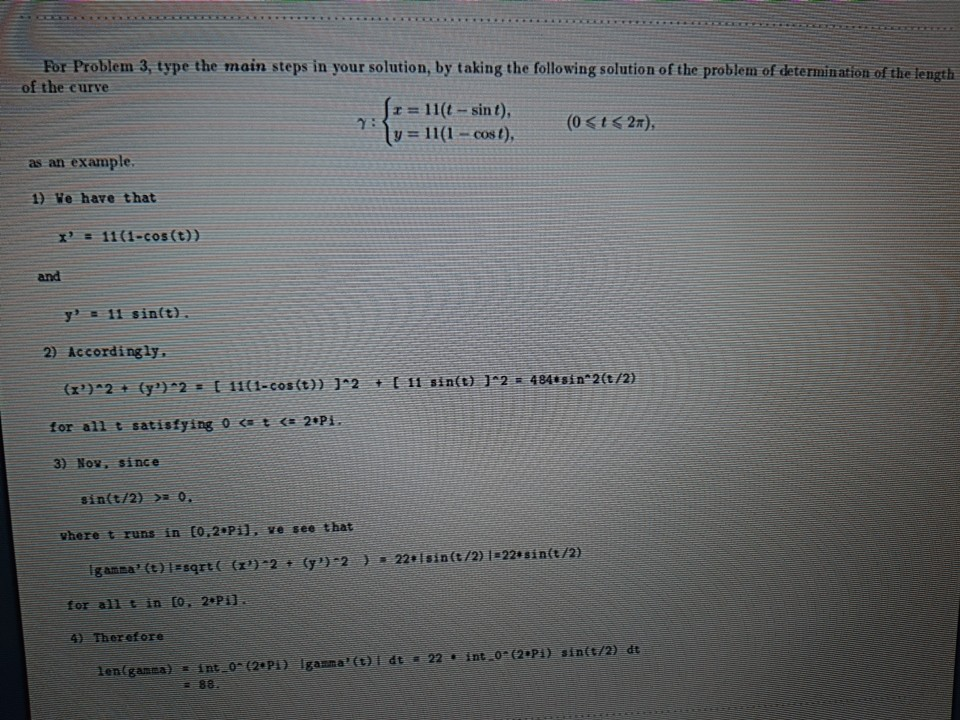 Solved For Problem 3, type the main steps in your solution, | Chegg.com