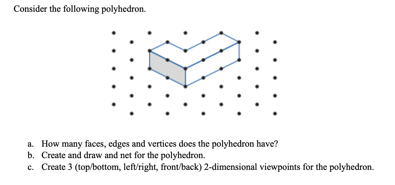 Solved Consider the following polyhedron. How many | Chegg.com