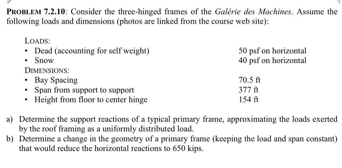 Here is a picture depicting the three hinged frame | Chegg.com