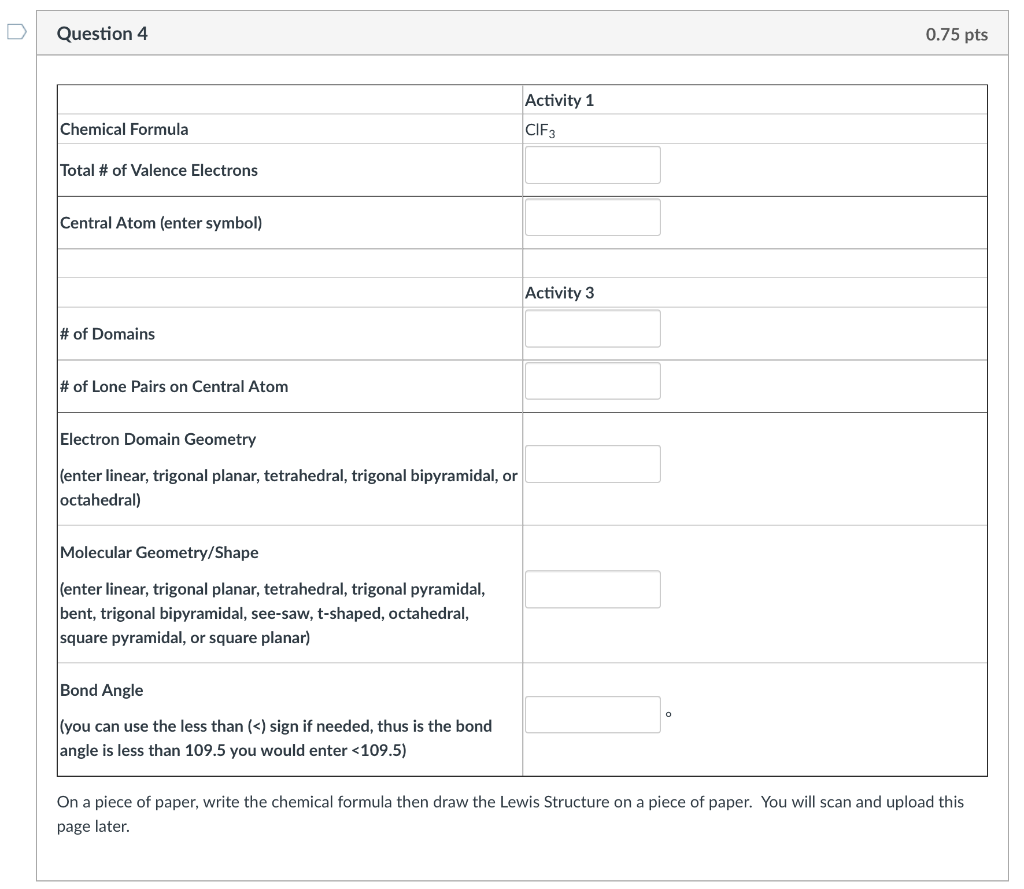 Solved D Question 4 0.75 pts Activity 1 CIF: Chemical | Chegg.com