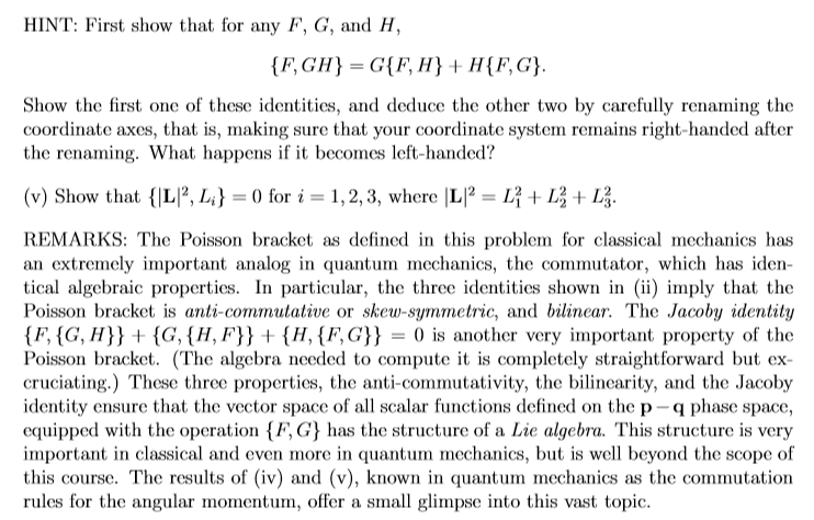 46. Poisson Brackets: Consider the system of | Chegg.com