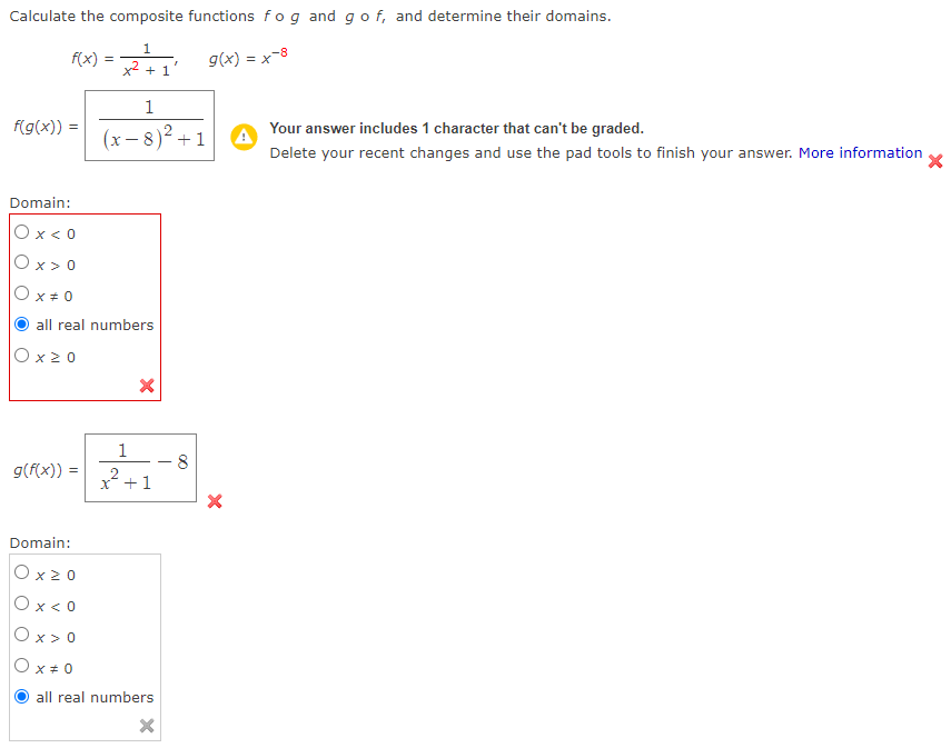 Solved Calculate the composite functions f@g ﻿and g@f, ﻿and | Chegg.com