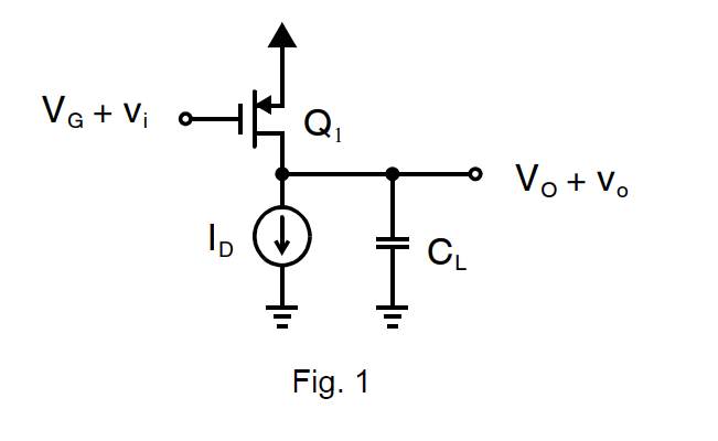 The common source amplifier in Fig. 1 drives a | Chegg.com