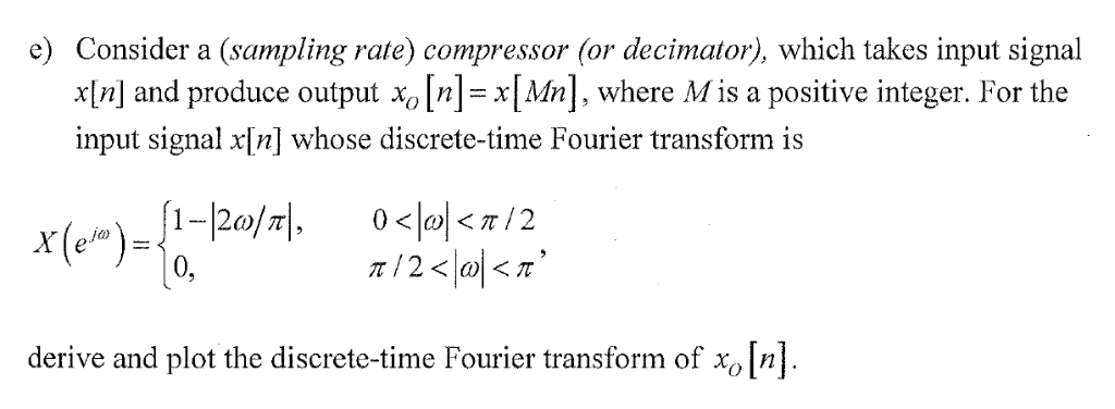 Solved Problem 6 a) Consider a discrete-time low pass filter | Chegg.com