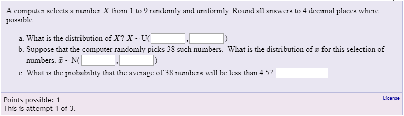 Solved A Computer Selects A Number X From 1 To 9 Randomly