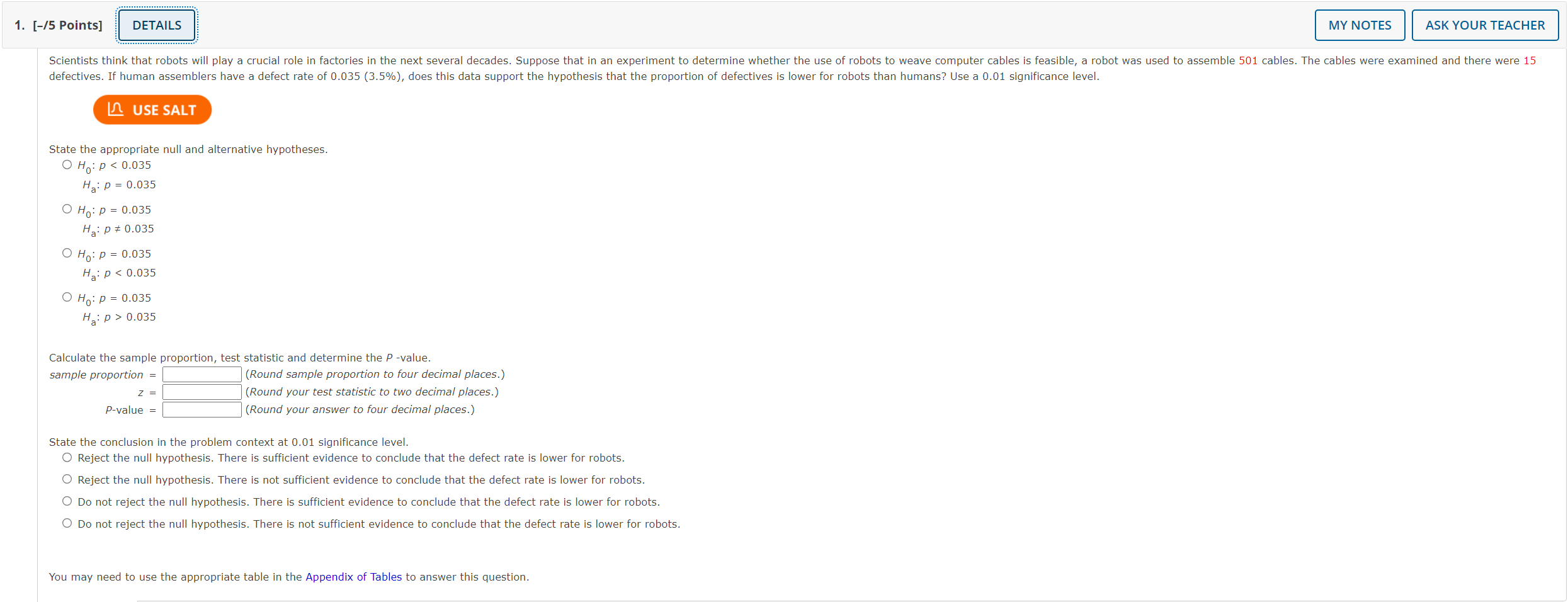 Solved 1State the appropriate null and alternative | Chegg.com