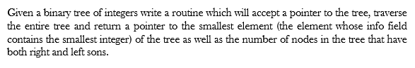 Solved Given a binary tree of integers write a routine which | Chegg.com