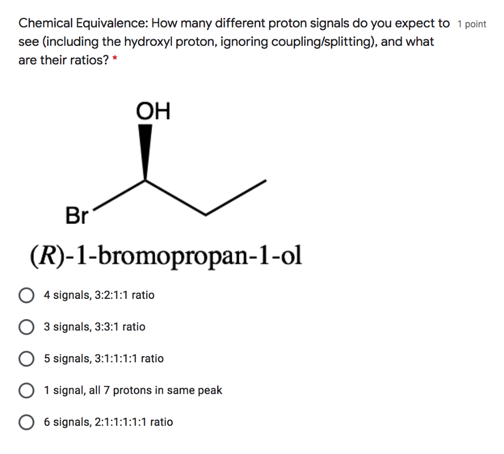 Solved Chemical Equivalence: Indicate the number of protons | Chegg.com