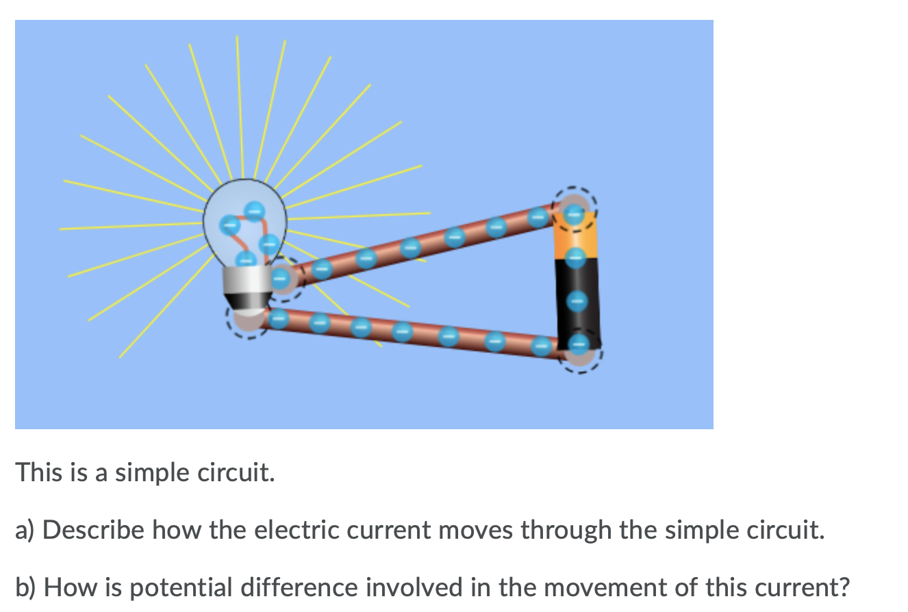 Solved This is a simple circuit. a) Describe how the | Chegg.com