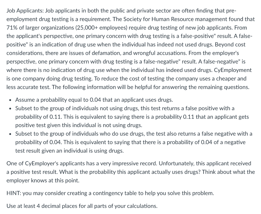 Solved Job Applicants: Job applicants in both the public and | Chegg.com