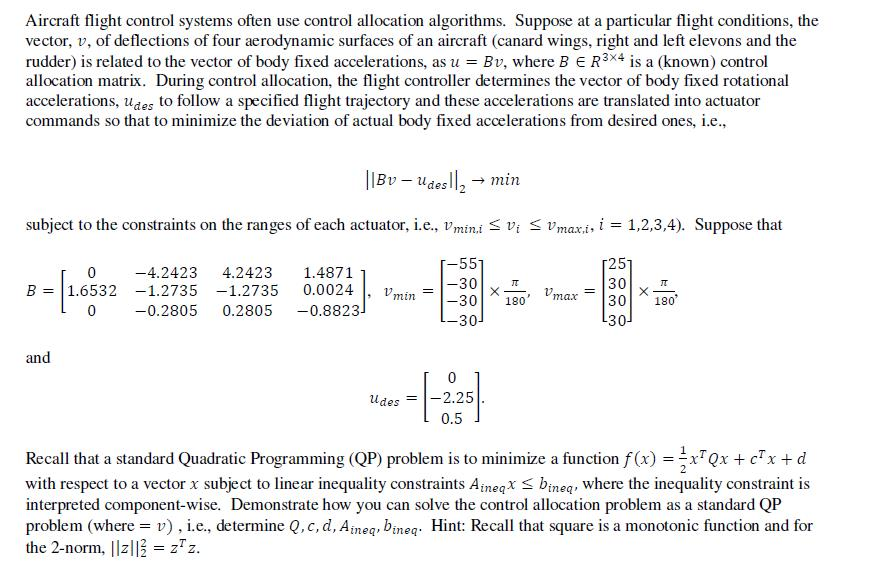 Aircraft flight control systems often use control | Chegg.com