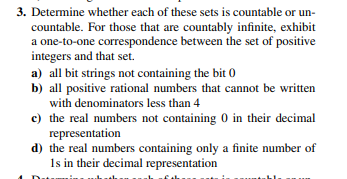 Solved 3. Determine whether each of these sets is countable | Chegg.com