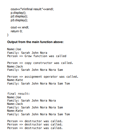Solved 2. Implement a Person class as specified: data | Chegg.com
