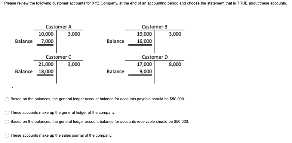 Solved Please review the following customer accounts for XYZ | Chegg.com