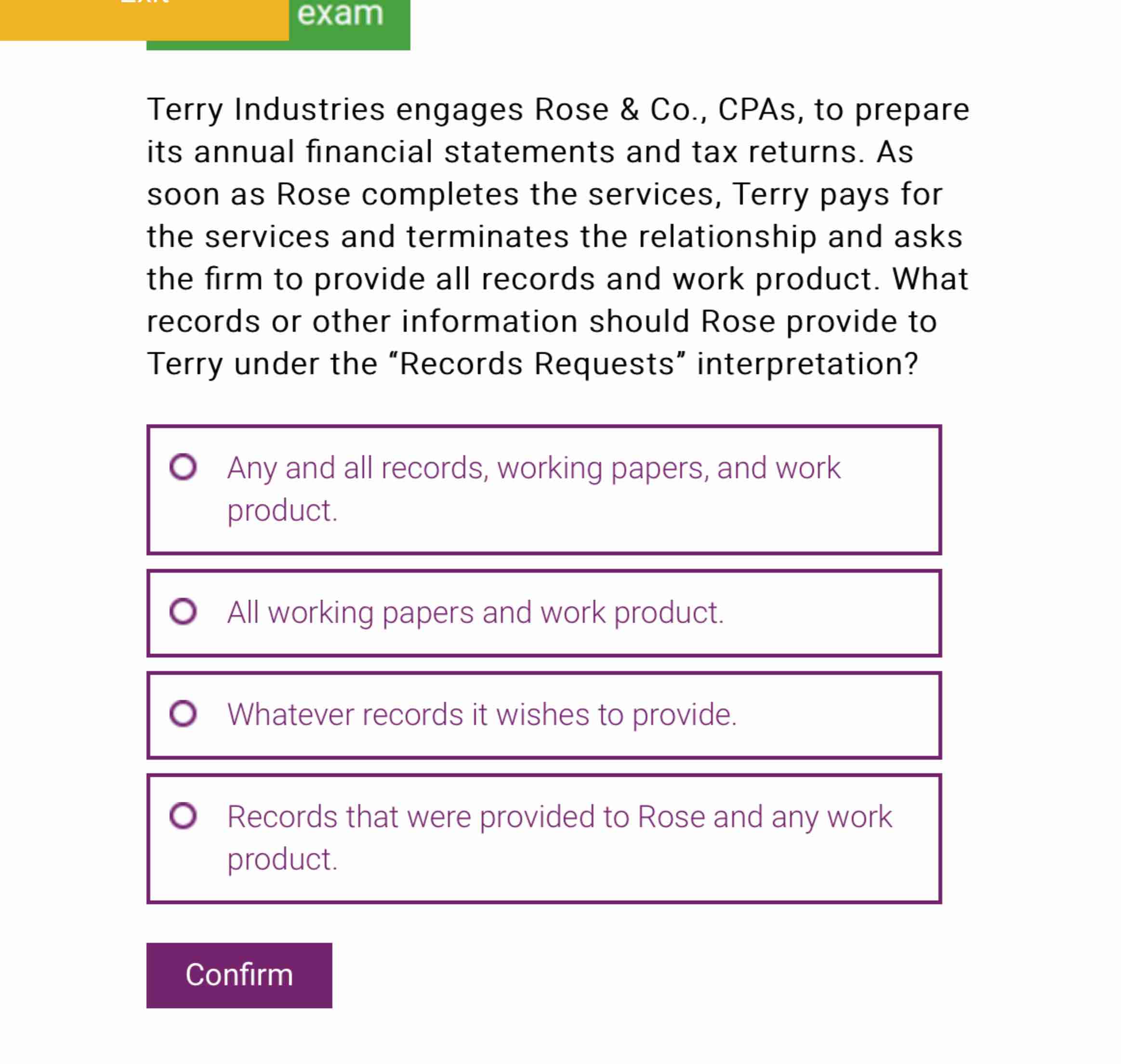 Solved Terry Industries engages Rose & Co., CPAs, to | Chegg.com Solved Terry Industries engages Rose & Co., CPAs, to | Chegg.com