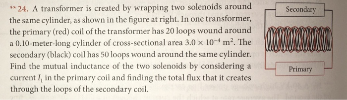 Solved 24. A transformer is created by wrapping two | Chegg.com