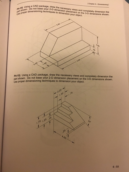 Solved Using a CAD package, draw the necessary views and | Chegg.com
