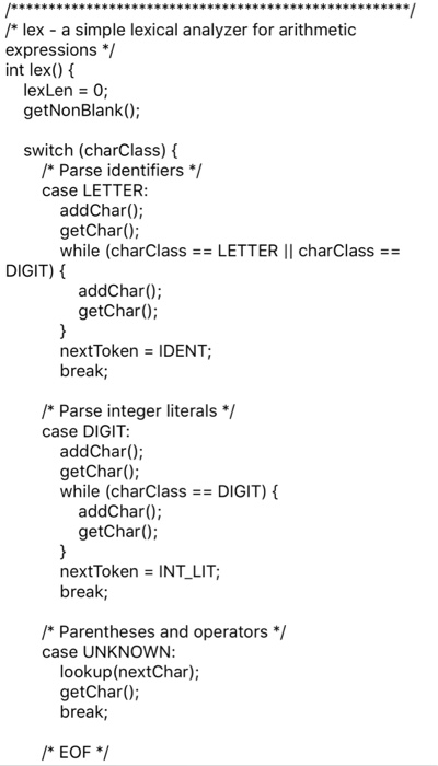 Solved Requirements: First, check out front.c, front.h, and | Chegg.com