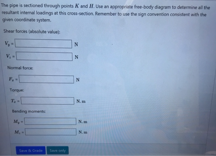 Solved HW8.4. Pipe system - Find internal loads For the pipe | Chegg.com Solved HW8.4. Pipe system - Find internal loads For the pipe | Chegg.com