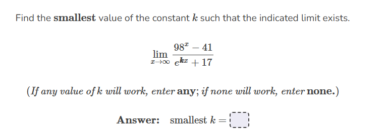 Solved Find the smallest value of ﻿the constant k ﻿such that | Chegg.com